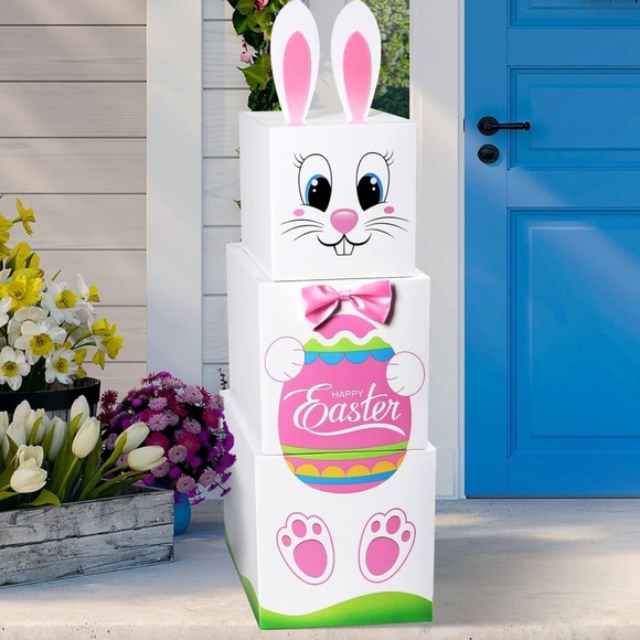 Party Supplies | 7 Pieces Easter Box Decoration Bunny Nesting Boxes ...